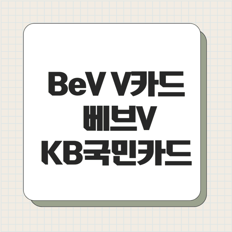 BeV V카드 / 베브V KB국민카드, 동반인 공항라운지 무료이용·대한항공 마일리지 혜택 총정리!