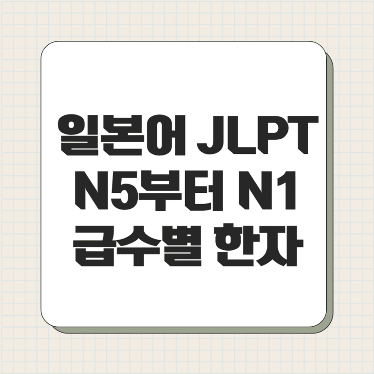 일본어 JLPT N5부터 N1까지 급수별 한자, 단어, 문법, 문형, 독해, 청해 수준, 난이도, 공부량 차이 한눈에 비교! 초보부터 고급까지 준비법 대공개